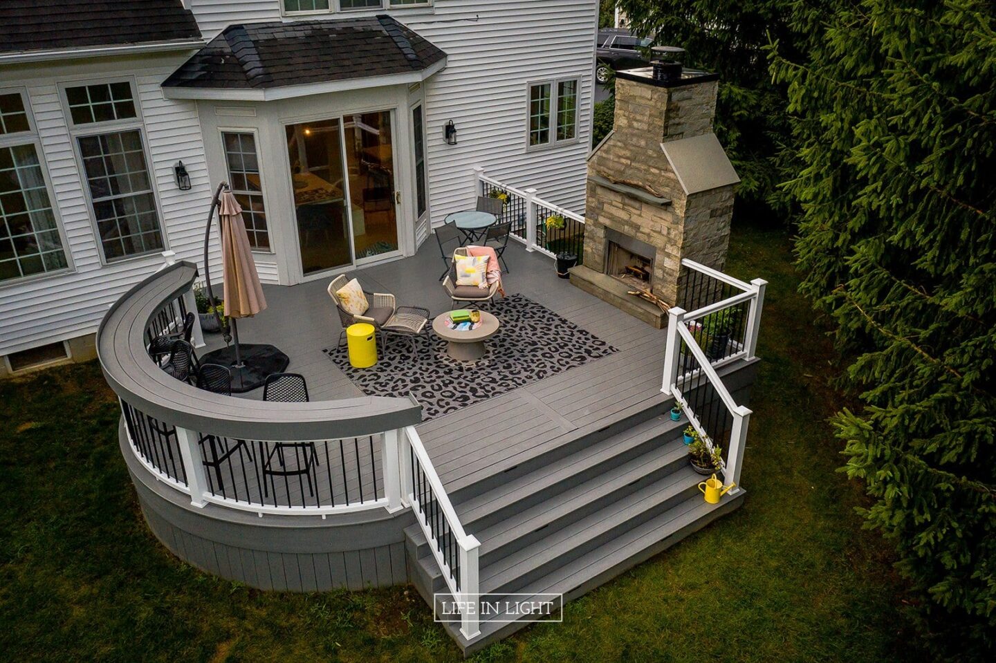 Deck With Fireplace - Penfield, NY | Keystone Outdoor Living